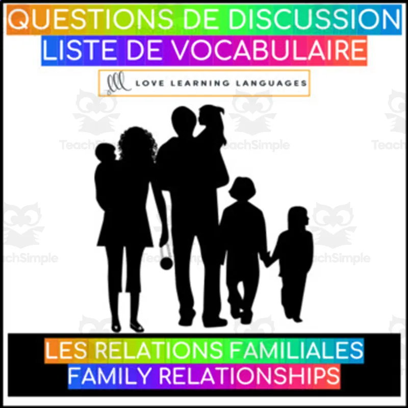 French: Advanced Conversation Questions - Relationships and Family ...