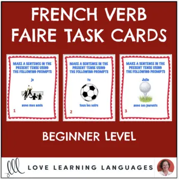 French Faire Expressions Task Cards - Beginner Level - Cartes à Tâches ...