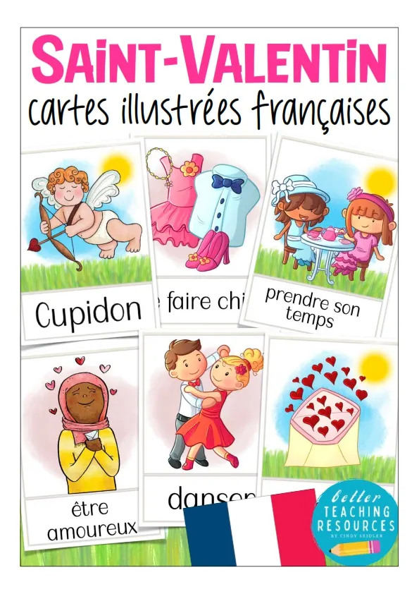 French Flash Cards: Saint-Valentin by Teach Simple