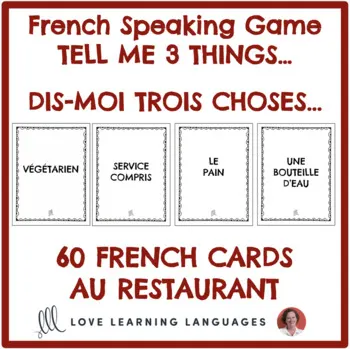 French game - Tell me 3 things - Dis-moi trois choses - RESTAURANT by ...