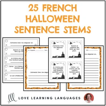 French Halloween Sentence Stems by Teach Simple