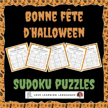French Halloween Sudoku Puzzles by Teach Simple
