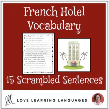 French hotel vocabulary scrambled sentences exercise - Distance ...