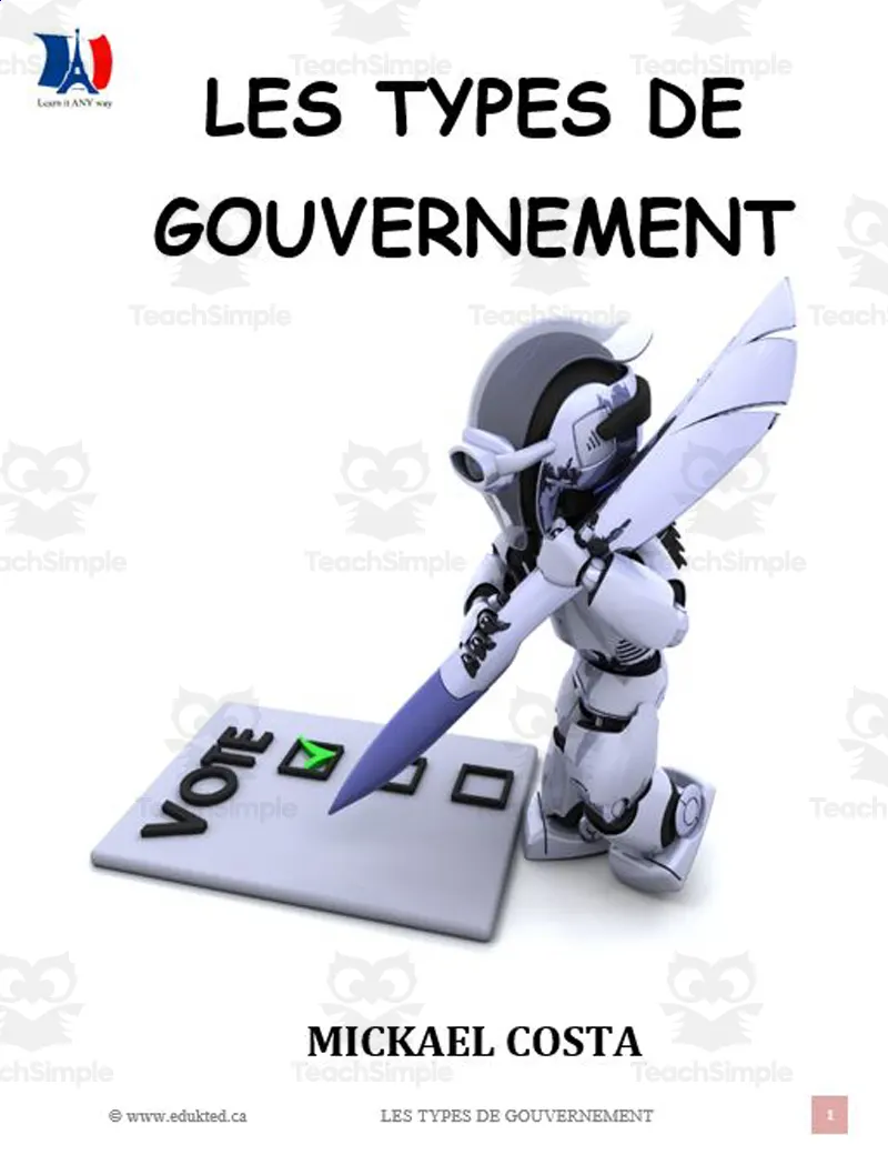 French: Les types de gouvernement by Teach Simple
