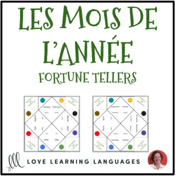 French: Months of the Year Vocabulary - Fortune Teller by Teach Simple