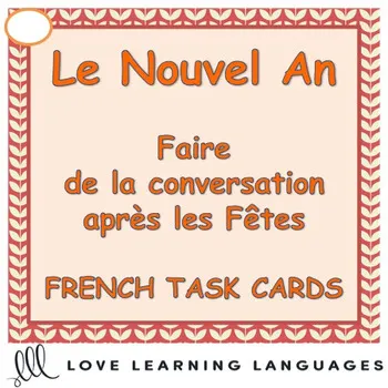 French New Year Task Cards - Le Nouvel An - Après les Fêtes by Teach Simple