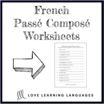 French: Perfect Tense Worksheets by Teach Simple