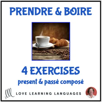 French: Prendre & Boire - Verb Exercises by Teach Simple