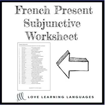 French present subjunctive worksheet by Teach Simple