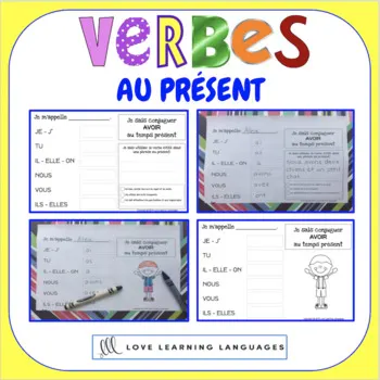 French: Present Tense Verbs - Conjugation Charts - Cut and Paste ...