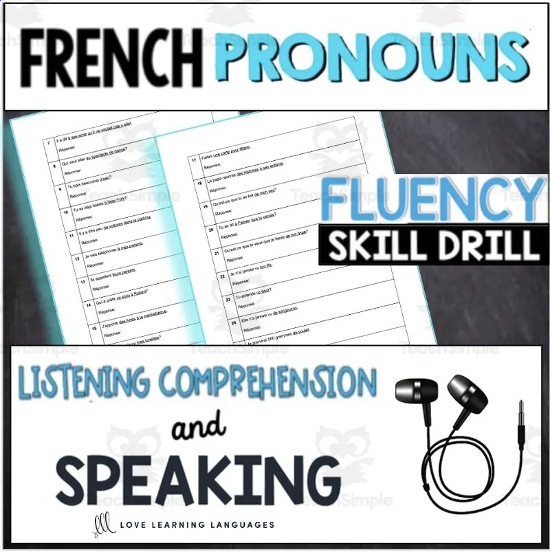 French Pronouns Audio Drill - Listen and Speak by Teach Simple