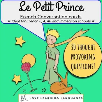 French: Speaking Prompt Question Cards - The Little Prince by Teach Simple
