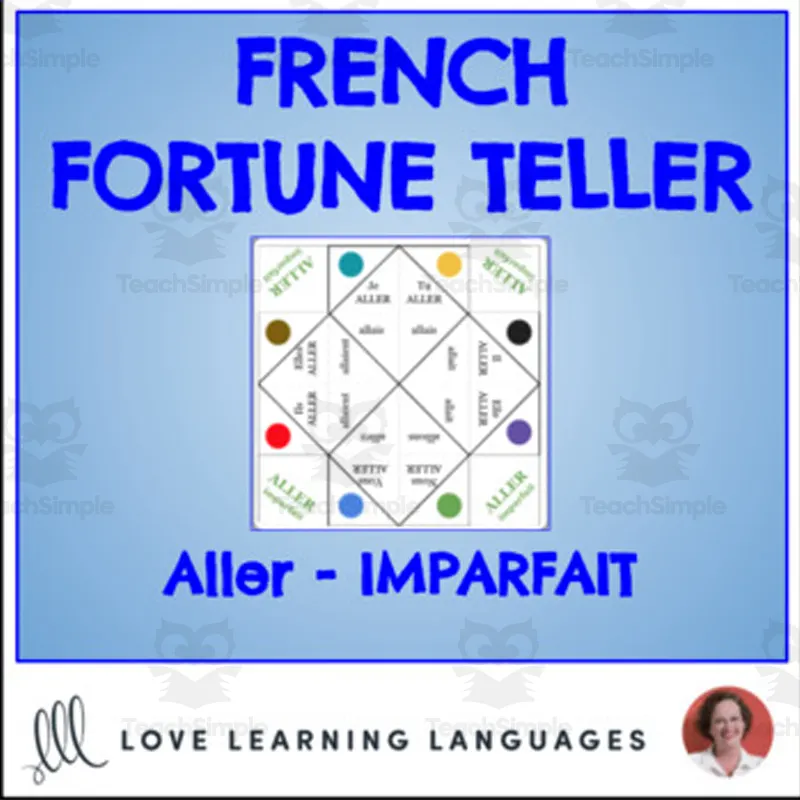 French Verb ALLER - IMPERFECT TENSE - Fortune Tellers by Teach Simple