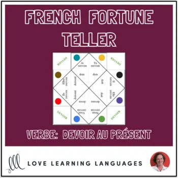 French Verb DEVOIR - PRESENT TENSE - Fortune Teller by Teach Simple
