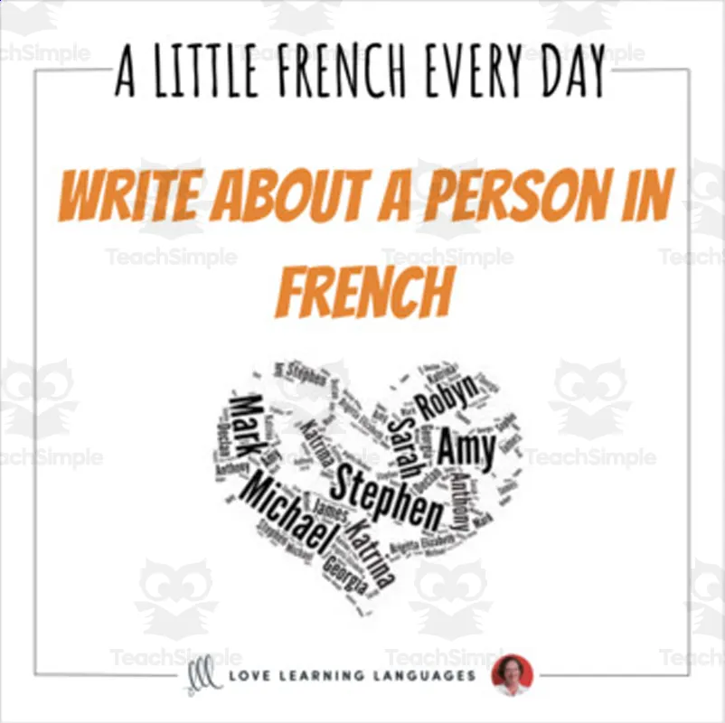 French: Writing and Speaking Prompts - Storytelling by Teach Simple