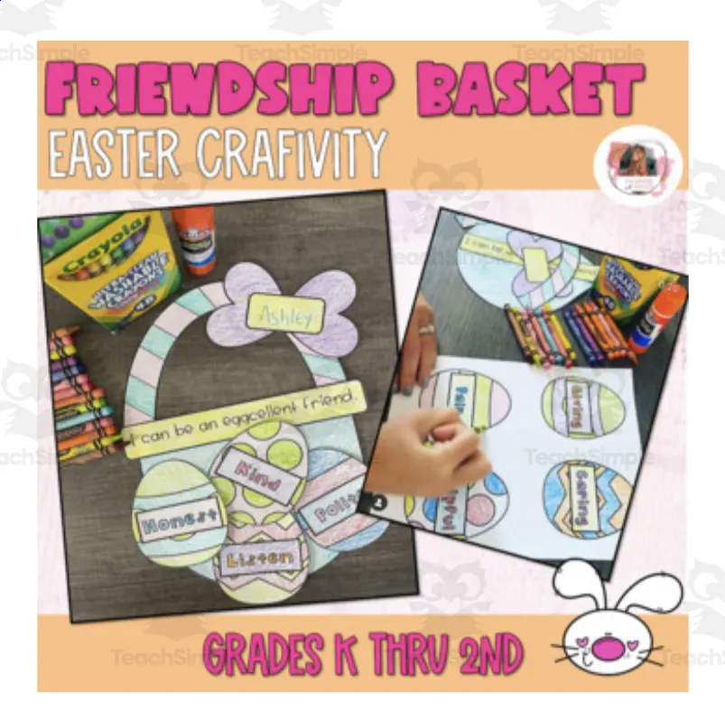 Friendship Basket | Spring Craft Social Skills | Easter SEL Craft by ...