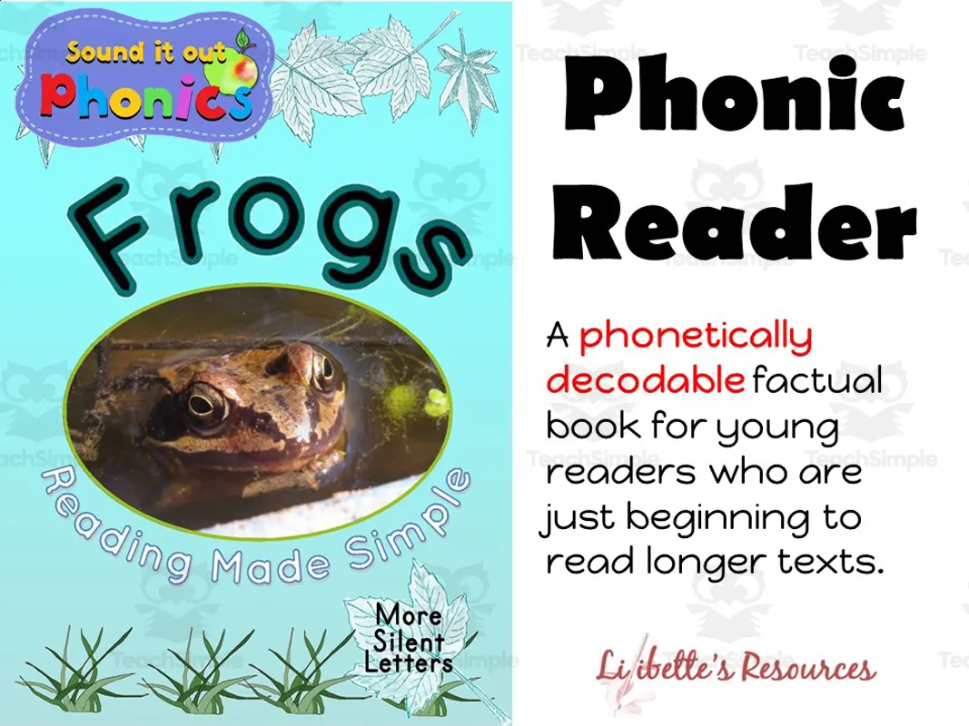Frogs Phonetic Reading Book: Easy Reader by Teach Simple