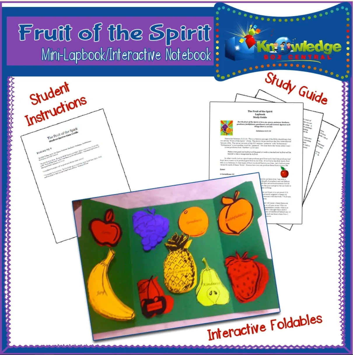Fruit of the Spirit Mini-Lapbook / Interactive Notebook - EBOOK by ...