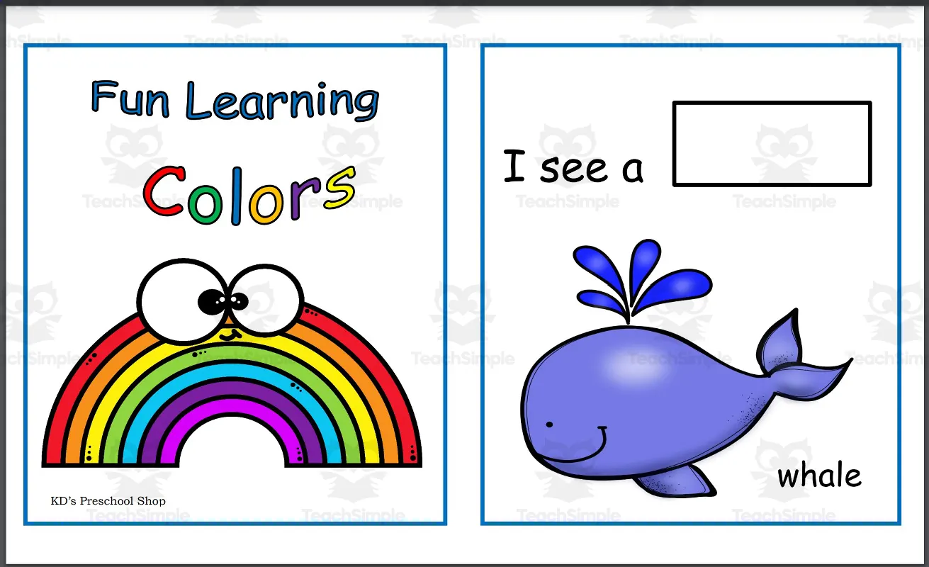 Fun Learning Colors Matching Booklet Pre-K - Kinder - Homeschool by ...