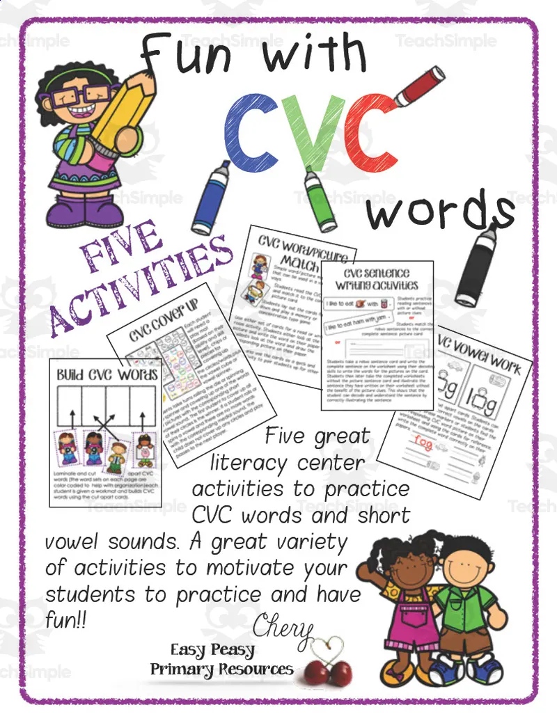 Fun With CVC Words | Literacy Center Activities by Teach Simple