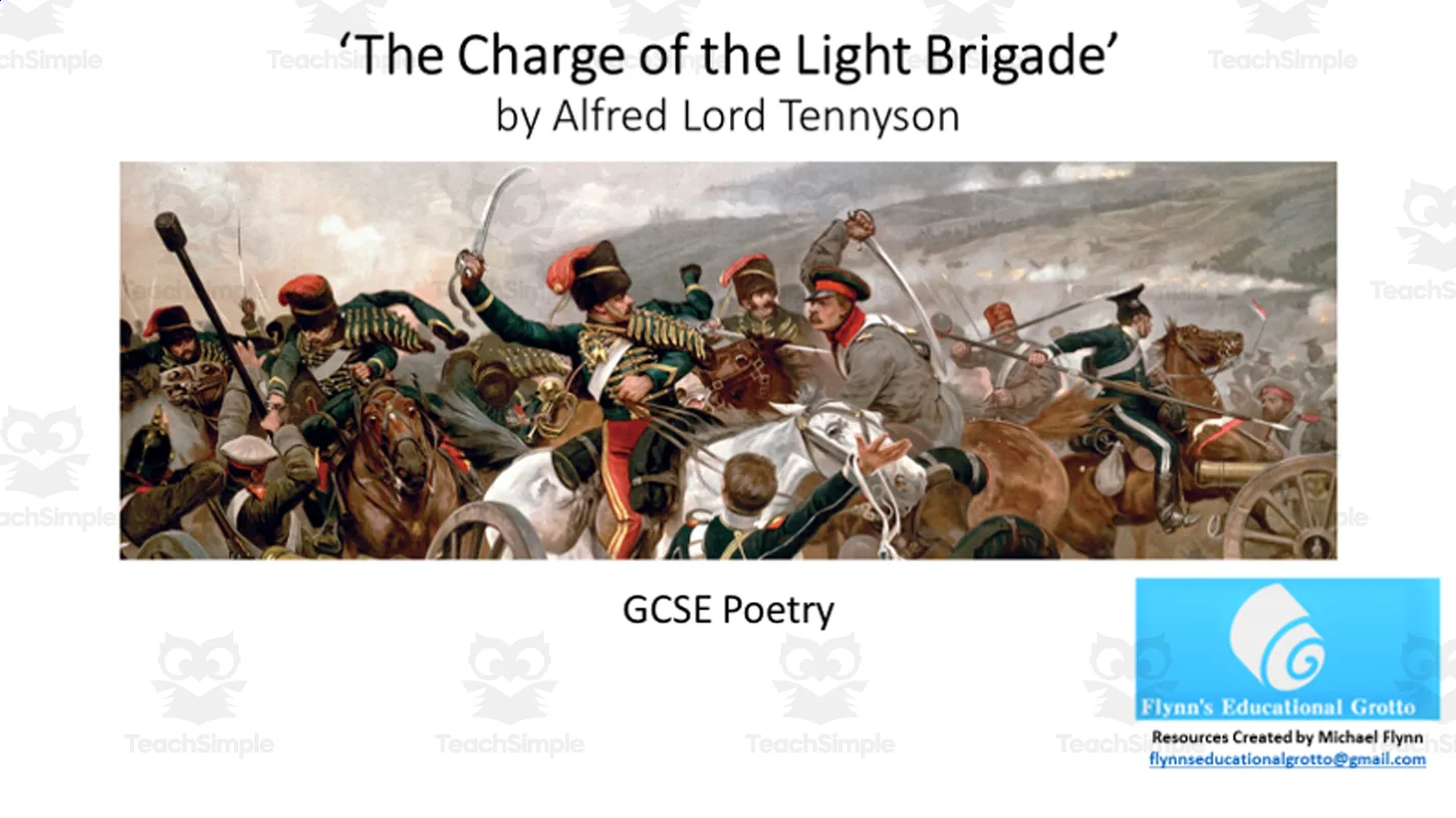 GCSE Poetry Lesson: ‘The Charge of the Light Brigade’ by Alfred Lord ...