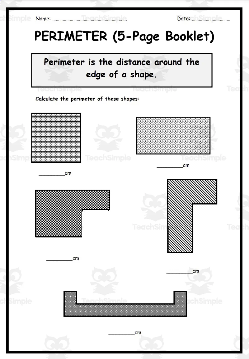 Geometry: Find Perimeter Booklet by Teach Simple