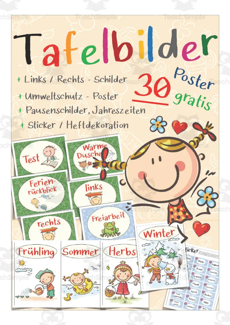 German: Classroom Posters by Teach Simple