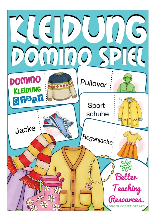 German Dominoes: Clothes by Teach Simple