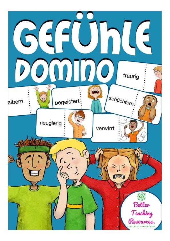 German Dominoes: Feelings & Emotions by Teach Simple