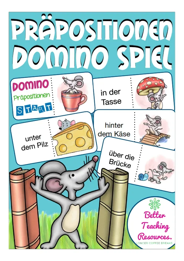 German Dominoes: Prepositions by Teach Simple
