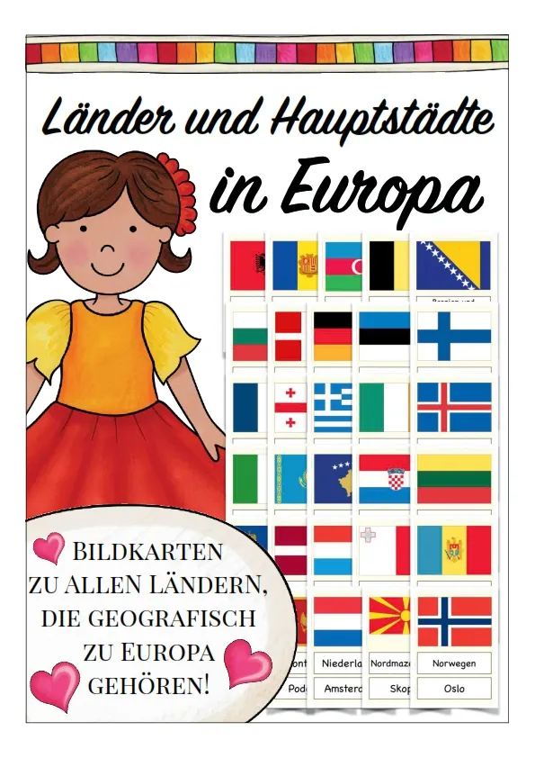 German Flash Cards: Countries & Capitals by Teach Simple
