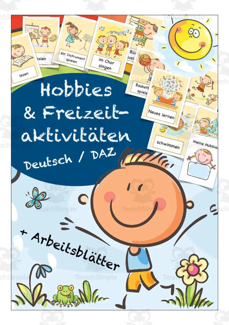 German Flash Cards: Hobbies & Activities by Teach Simple
