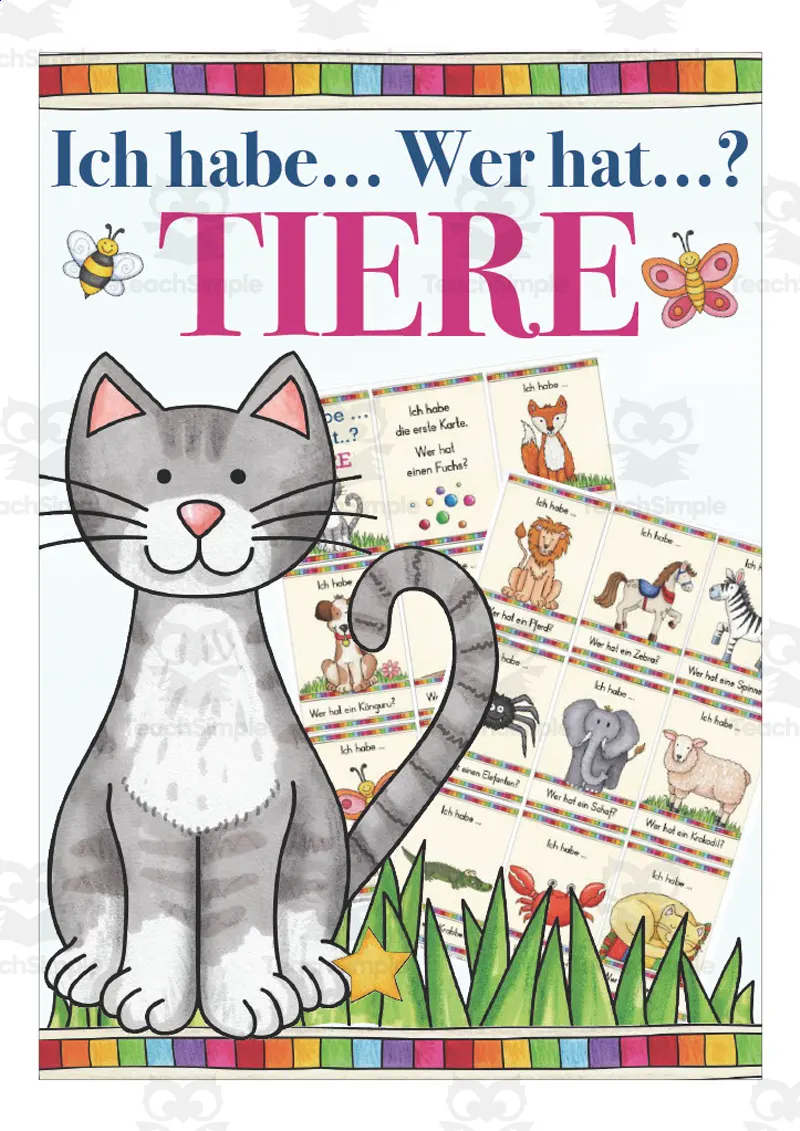 German: I have... Who has? - Animals by Teach Simple