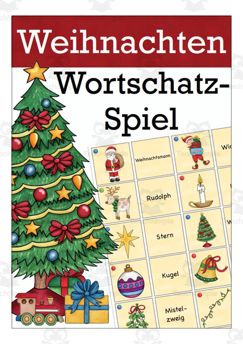 German Memory Cards: Christmas by Teach Simple