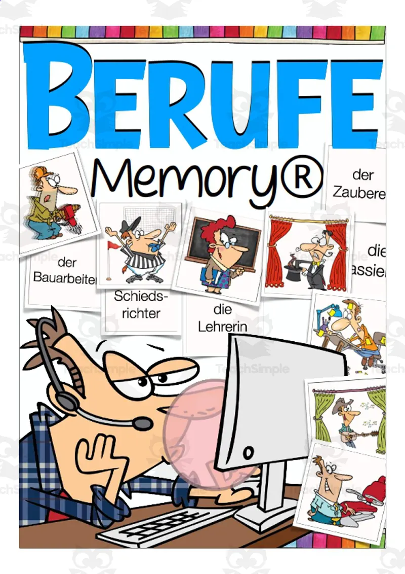 German Memory Cards: Jobs by Teach Simple