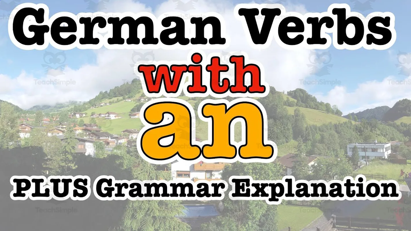 German Verbs with "an" by Teach Simple