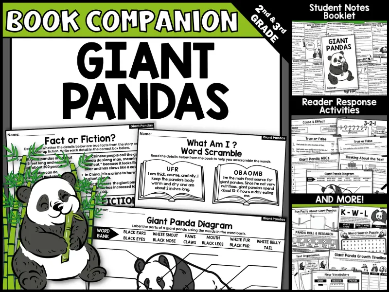 Giant Pandas by Gail Gibbons Interactive Read-Aloud Activities by Teach ...