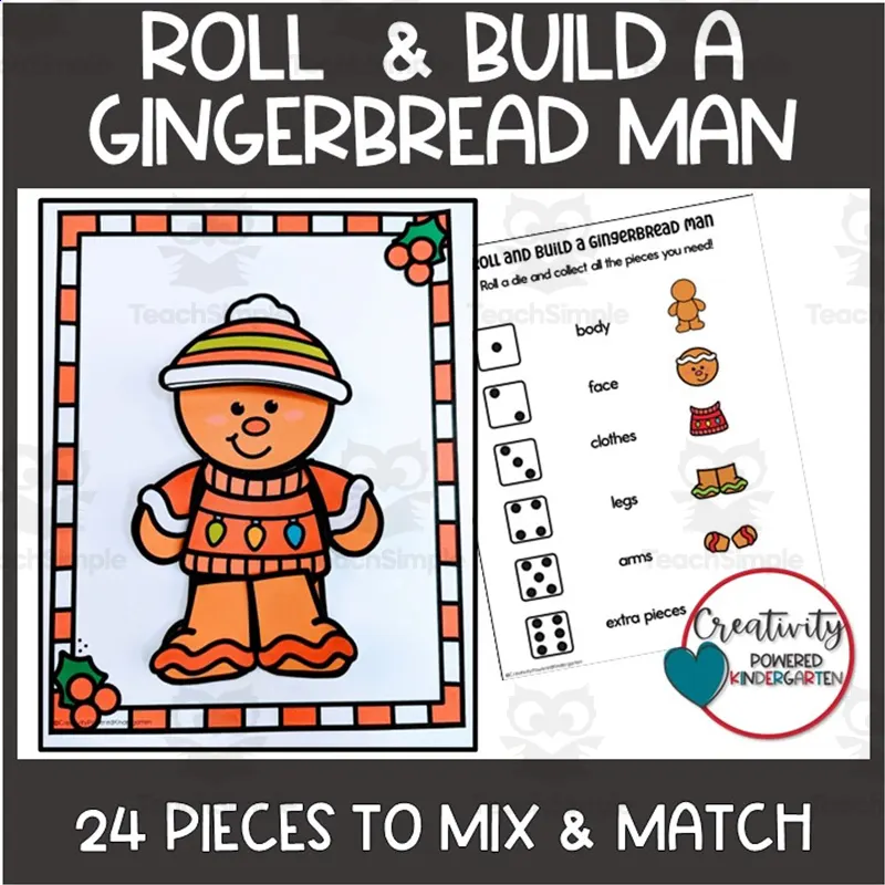Gingerbread Man Craft for Build a Gingerbread Man or Roll a Gingerbread ...