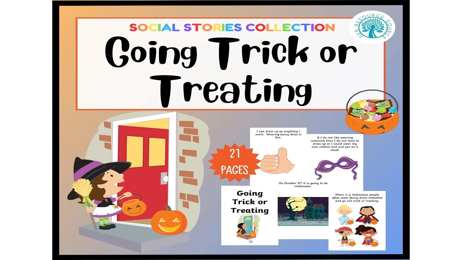 Going Trick or Treating Social Story by Teach Simple