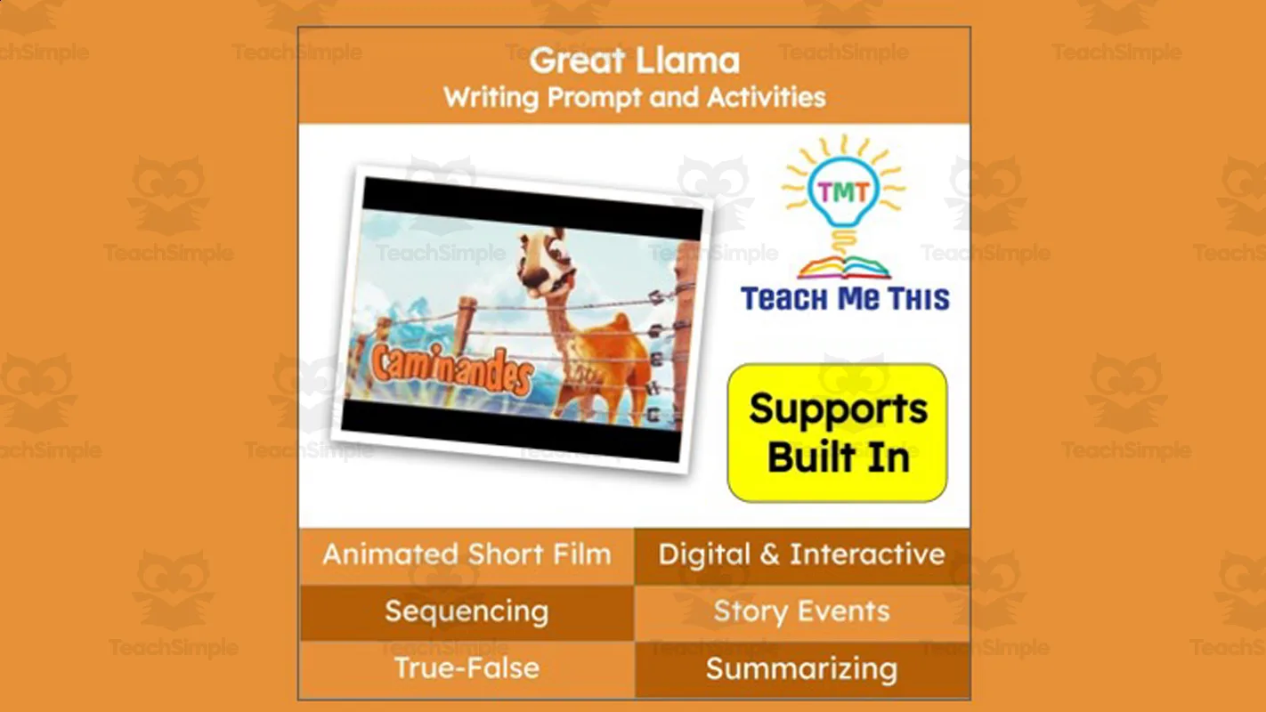 Great Llama Animated Writing Activity | Short Film by Teach Simple