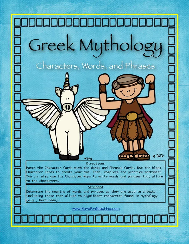 Greek Mythology Activity by Teach Simple