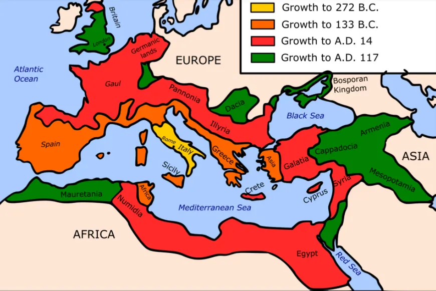 Growth of the Roman Empire Map by Teach Simple