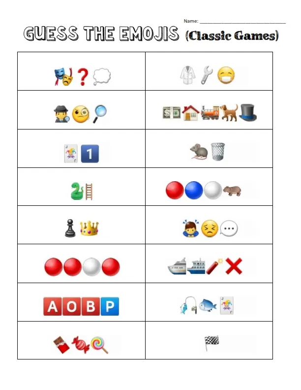 Guess the Emojis! - Classic Games by Teach Simple