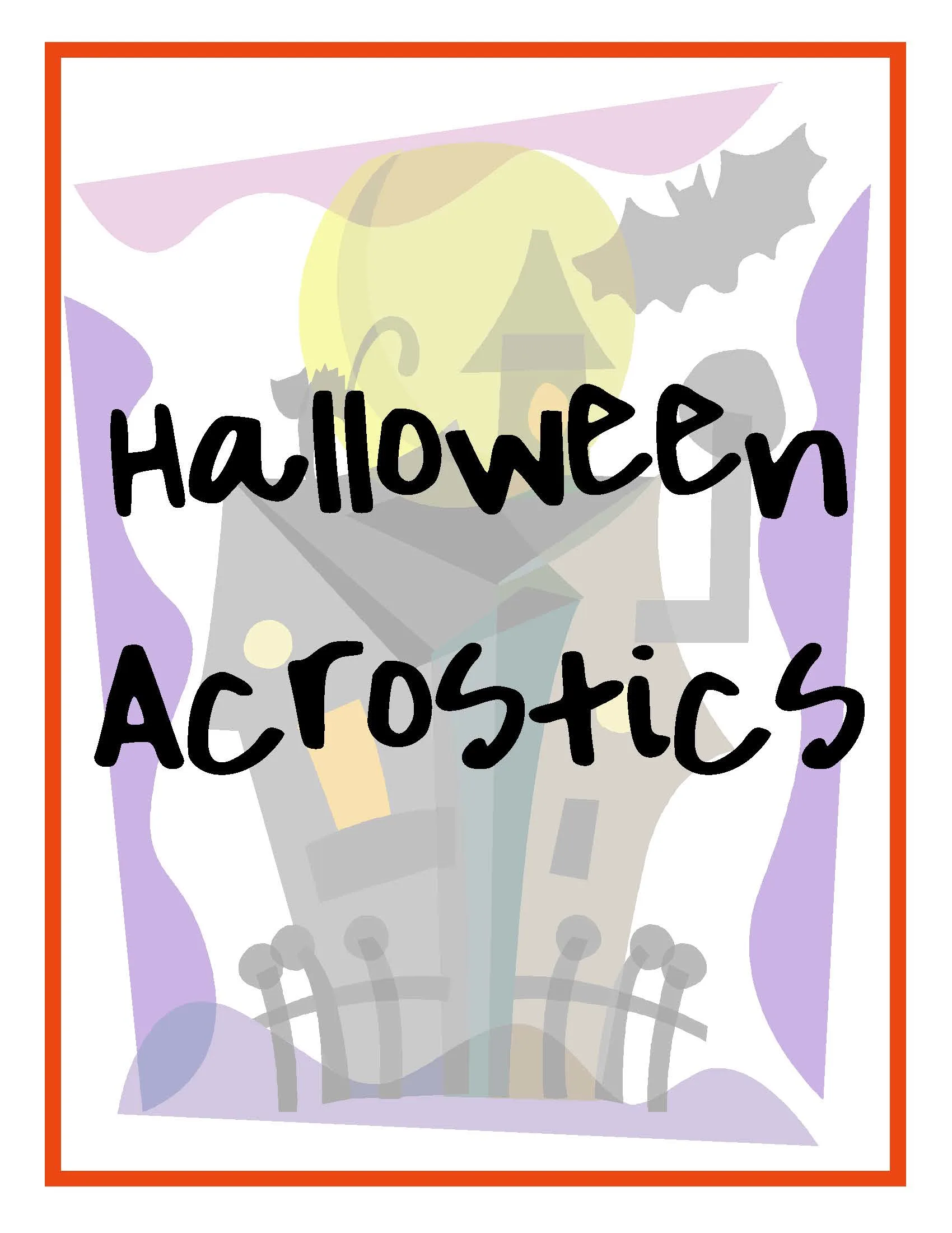Halloween Acrostics by Teach Simple