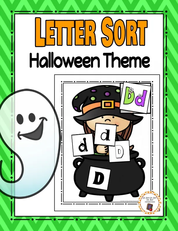 Halloween Letter Sort by Teach Simple