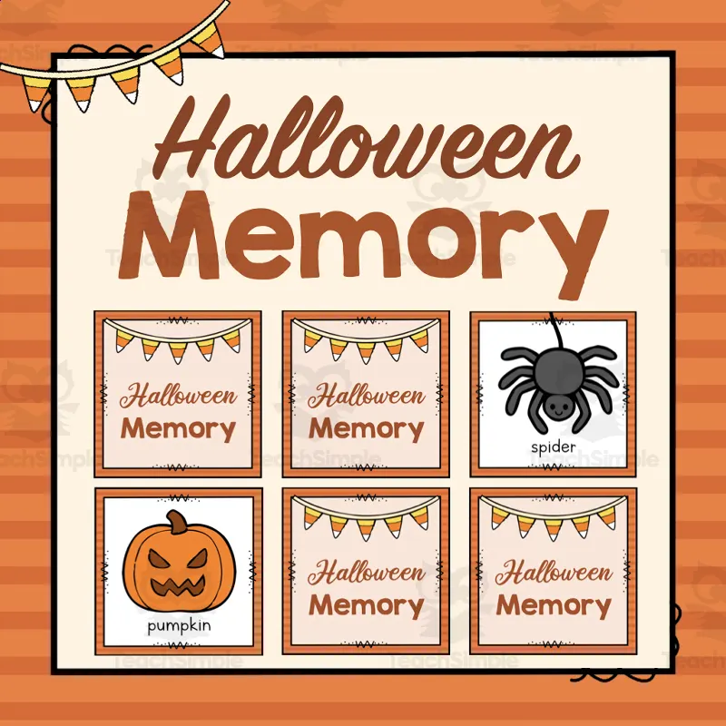 Halloween Memory Game by Teach Simple