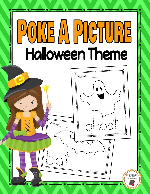 Halloween Poke a Picture activity by Teach Simple
