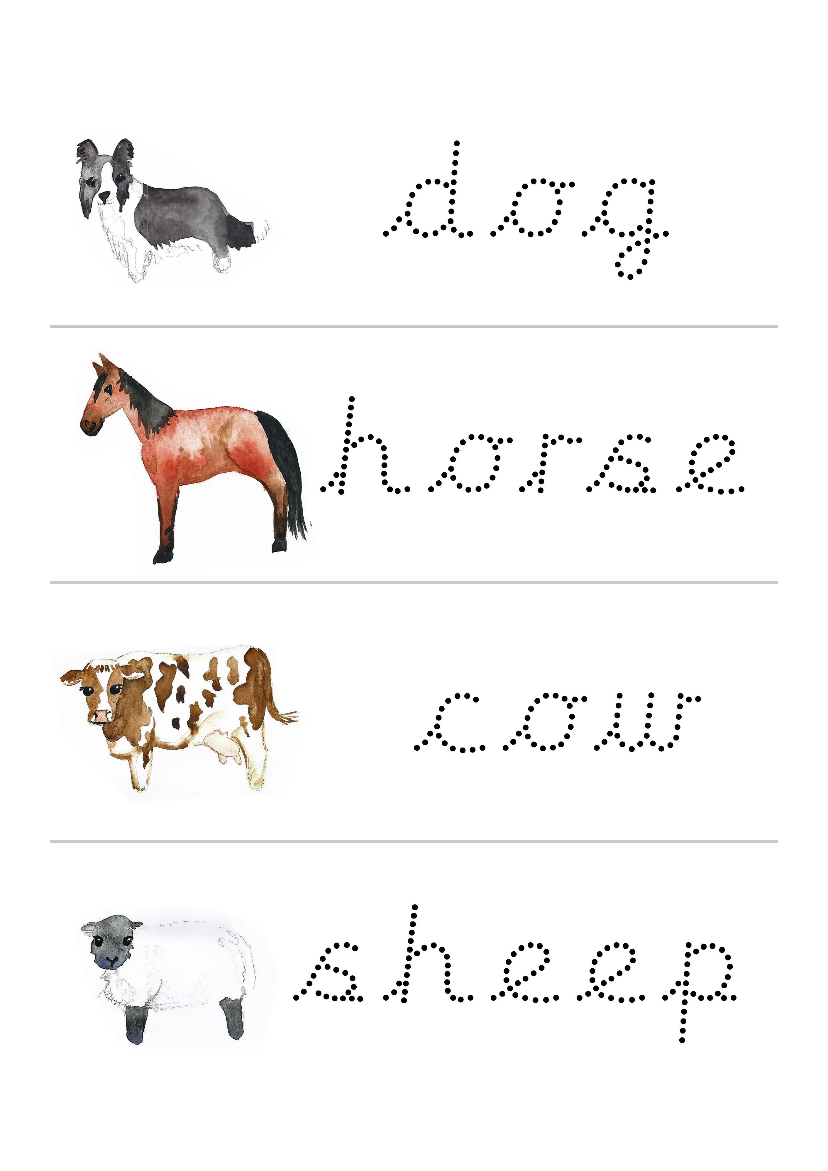 Handwriting Exercises with a Farm Theme by Teach Simple
