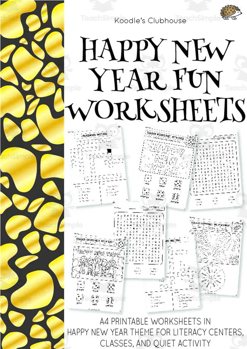 Happy New Year Fun Worksheets by Teach Simple