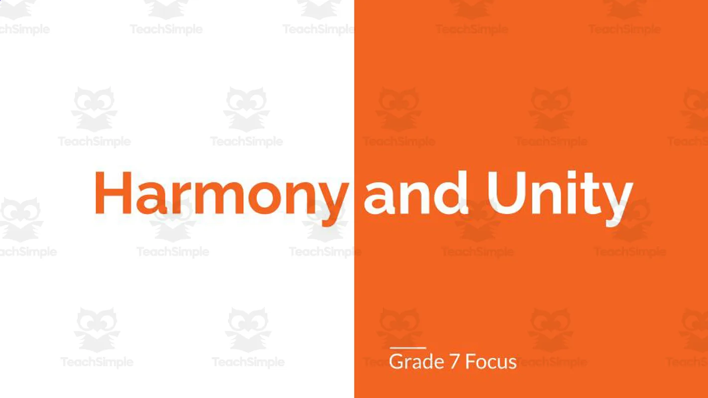 Harmony and Unity Art Lesson by Teach Simple
